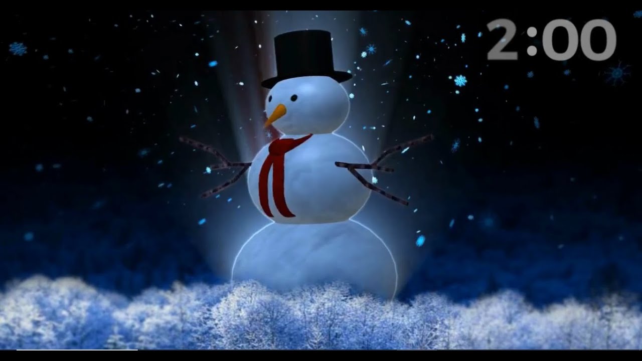 Winter Wonderland: 2-Minute Snowman Countdown Timer ⏳ ️ - YouTube