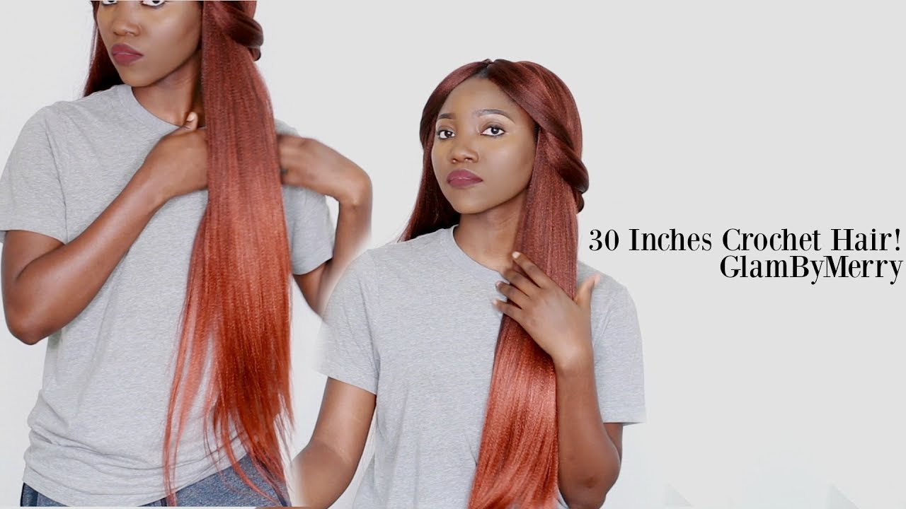 30inch Straight Copper Ombre Crochet Hair - No Cornrow - Model Model ...