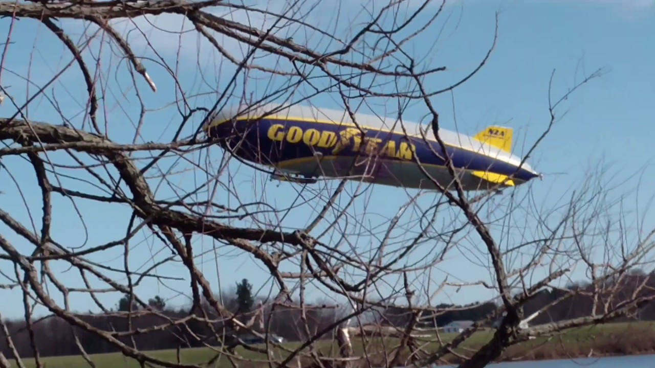Goodyear Blimp Wingfoot Two taking off at Wingfoot Lake 3/29/17 - YouTube