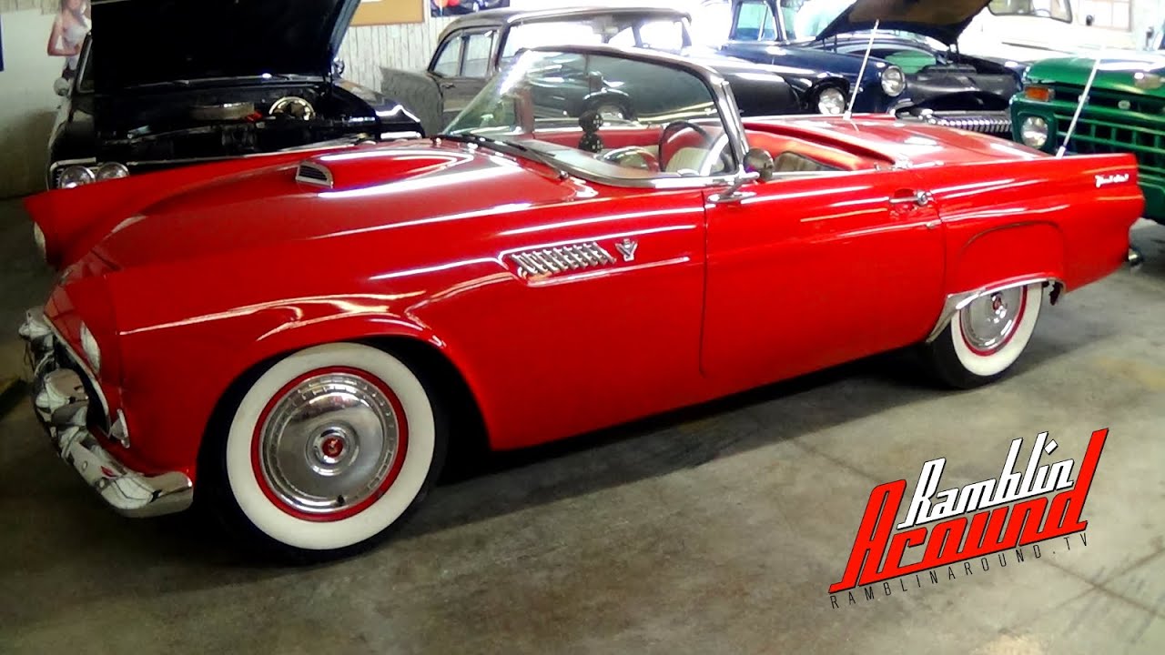 1955 Ford Thunderbird 292 V8 Red at Country Classic Cars - YouTube