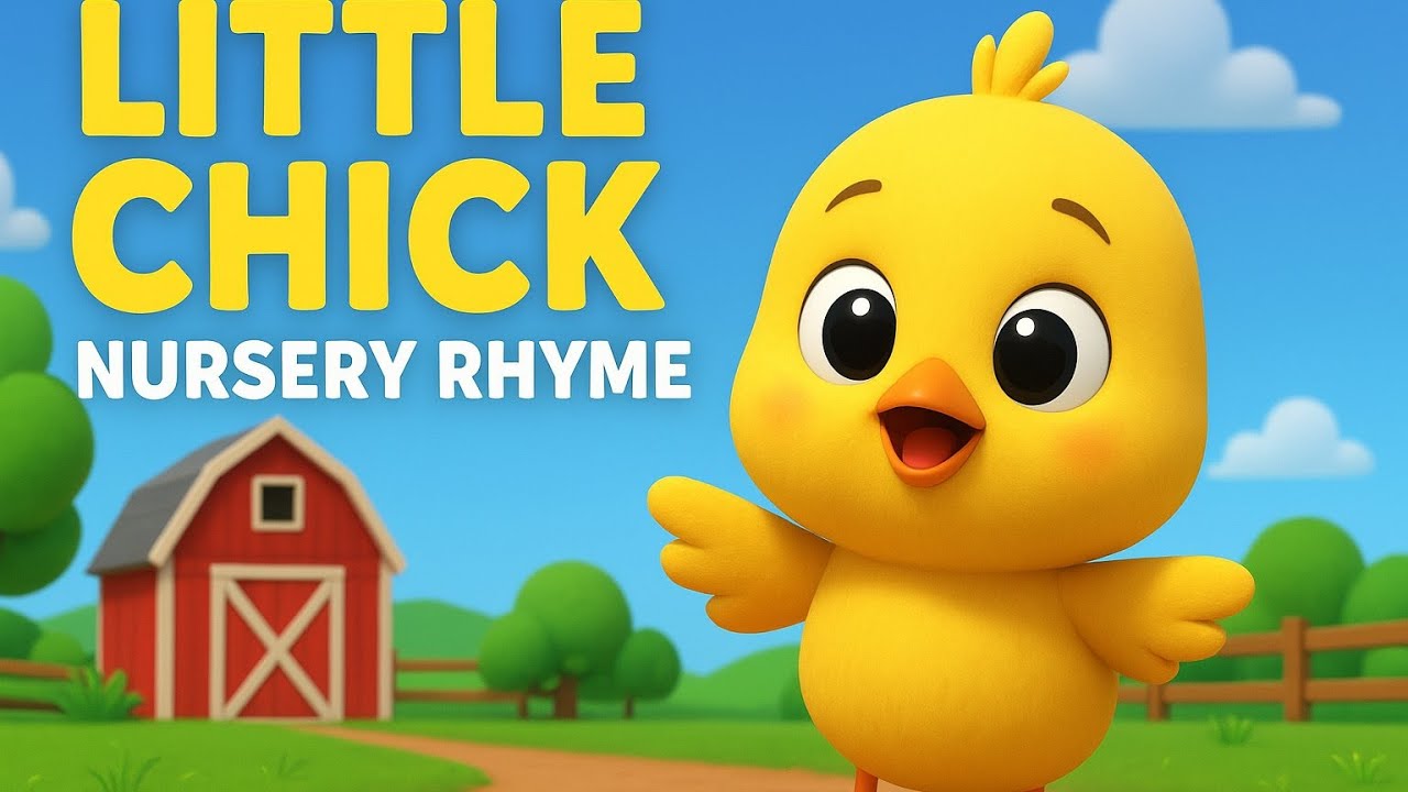 Little Chick Nursery Rhyme | Cute Baby Chick Song for Kids | 3D ...
