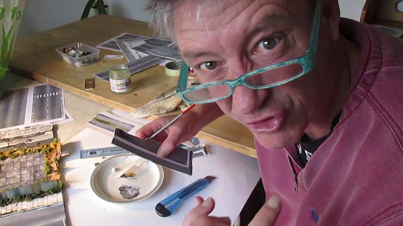 How to make roads and pavements for your model railroad - YouTube