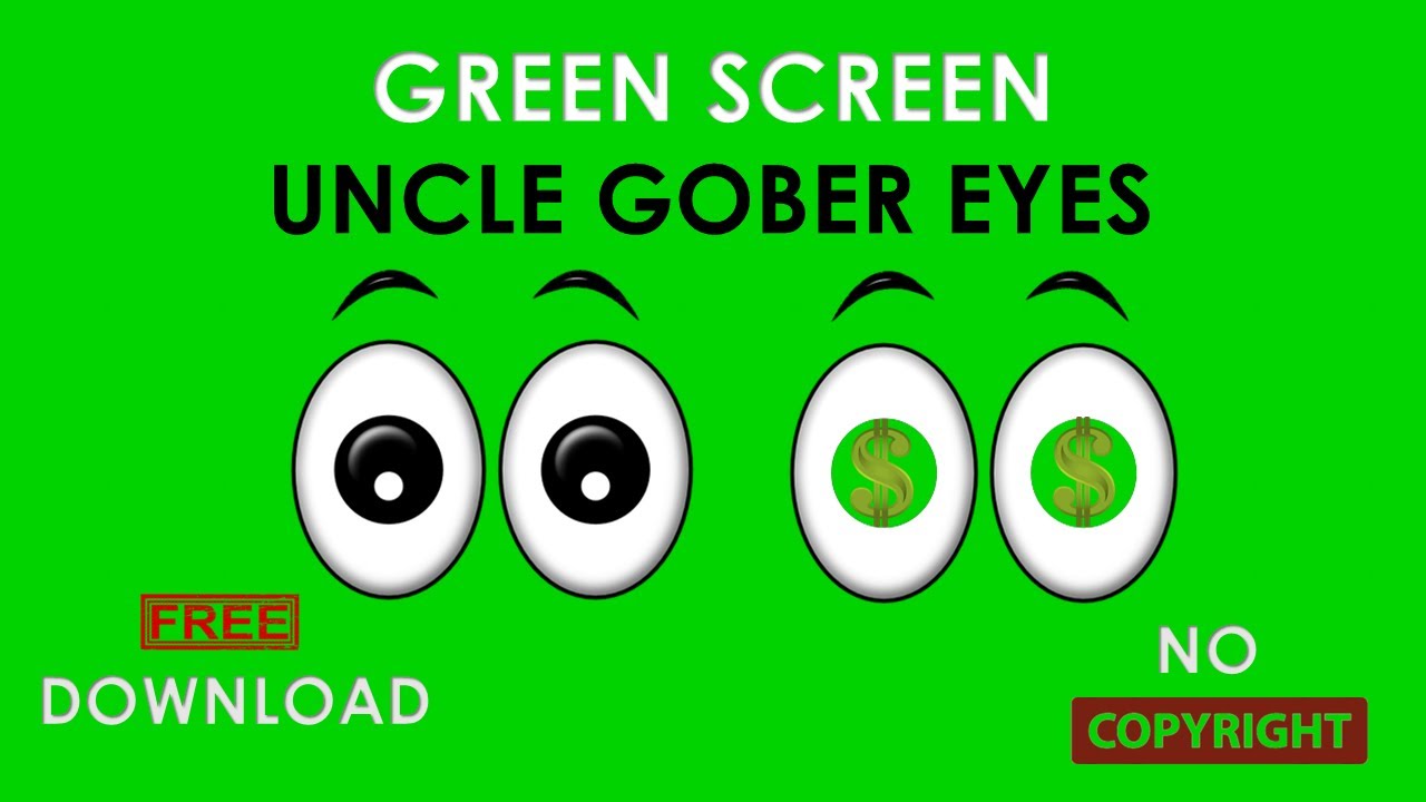 Green Screen Uncle Gober eyes Cartoon I NO COPYRIGHT I Free Download # ...