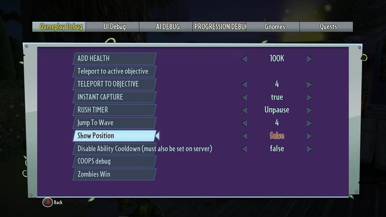 pvzgw2 secret developer menu?? - YouTube