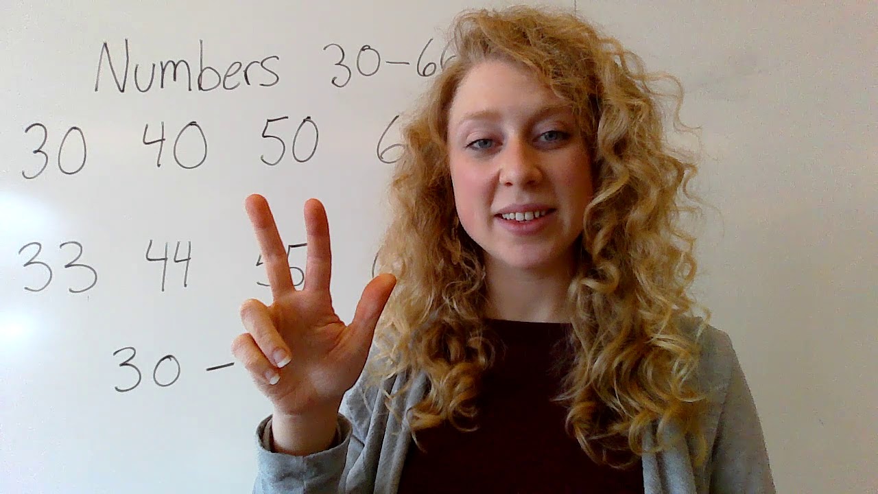 Numbers 30-66 American Sign Language - YouTube
