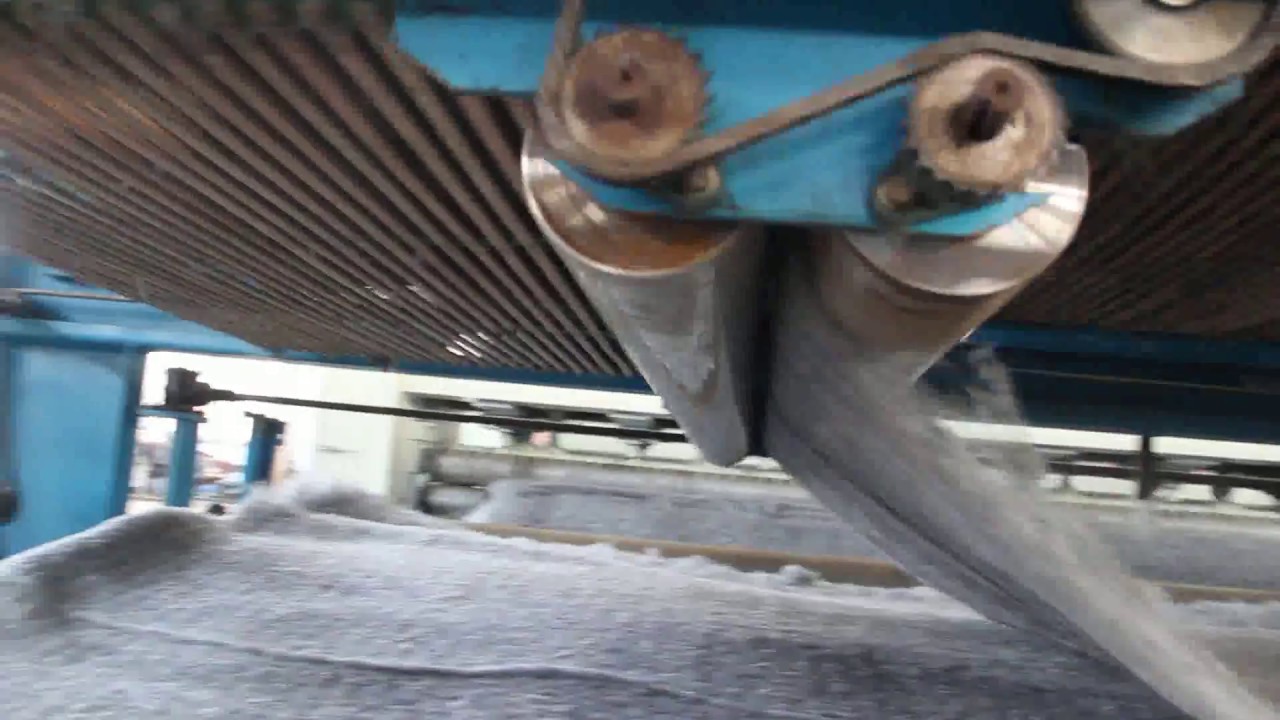 cross lapper used for needle punching machine - YouTube