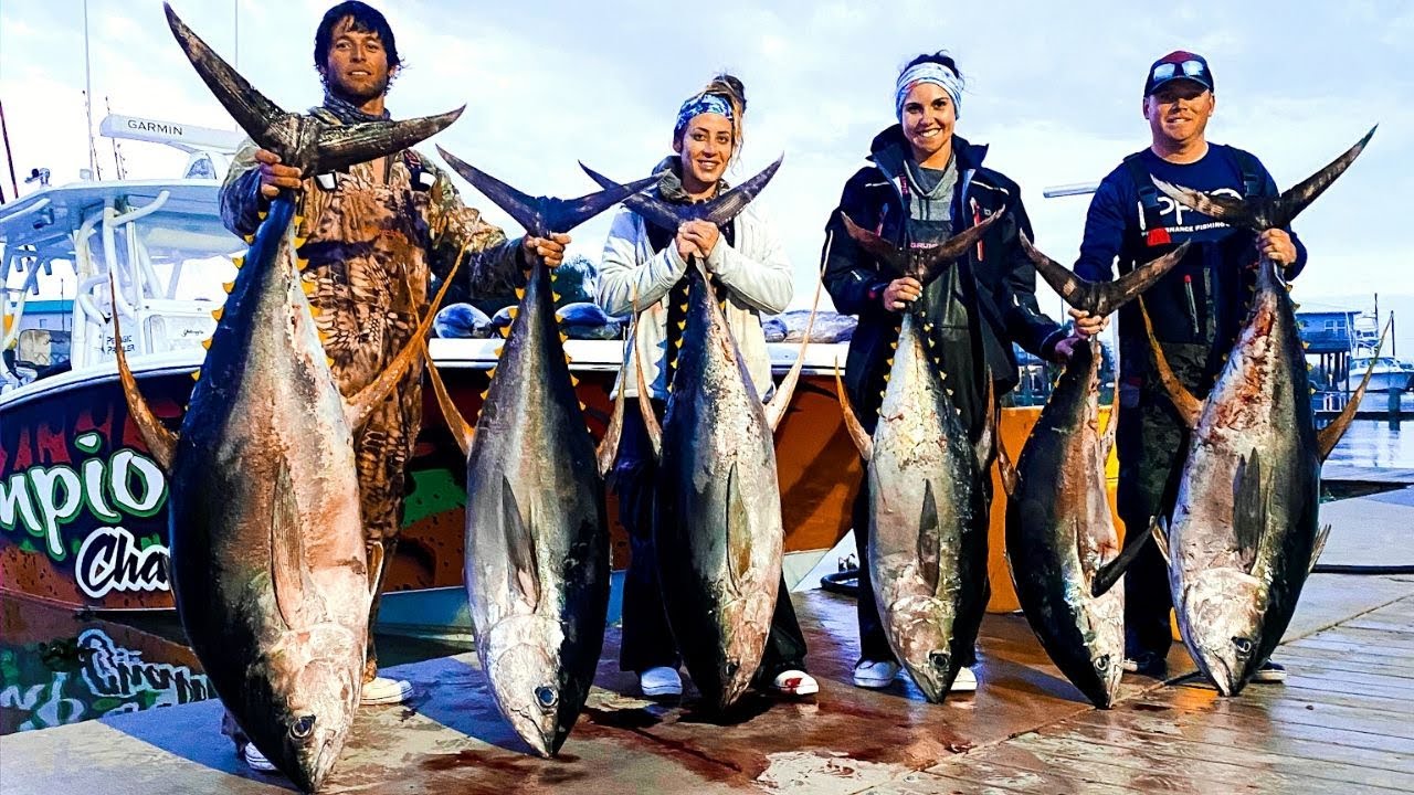 Over 600 POUNDS of TUNA!!! Epic Day Offshore!! - YouTube