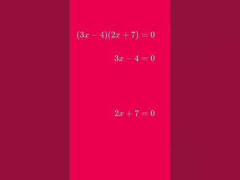💯 Solving Quadratic Equations by Null Factor Law - YouTube