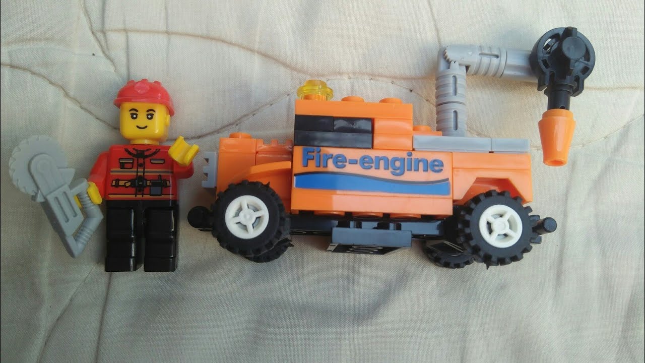 Mini Transportation Fire Engine Truck Unboxing and Assembly - YouTube