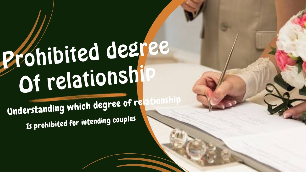 FIND OUT THE PROHIBITED DEGREE OF RELATIONSHIP #marriagevideo #marriage ...