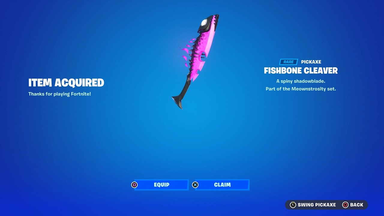 How To Get Fishbone Cleaver Pickaxe NOW FREE In Fortnite! (FREE ...