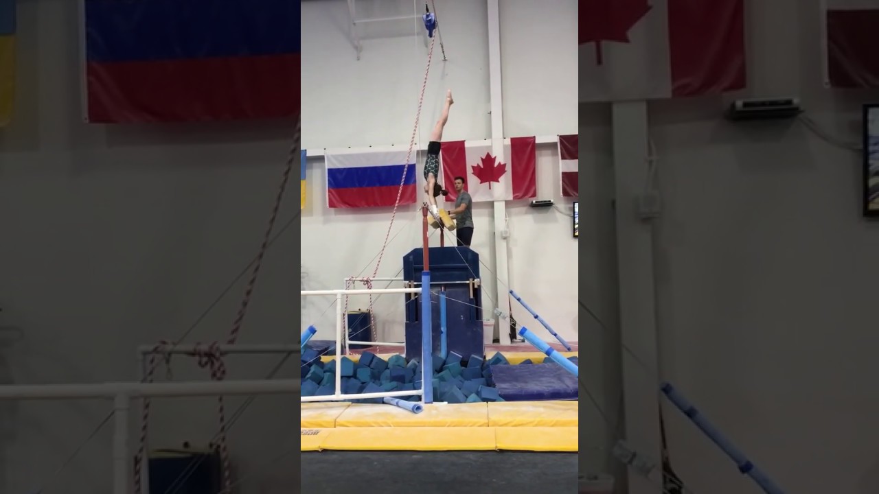 Straddled Tkatchev over pit - YouTube