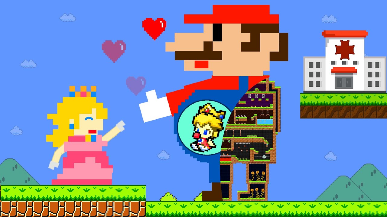 Mario Hospital: Peach and the Giant Zombies Pregnant Mario Maze | If ...