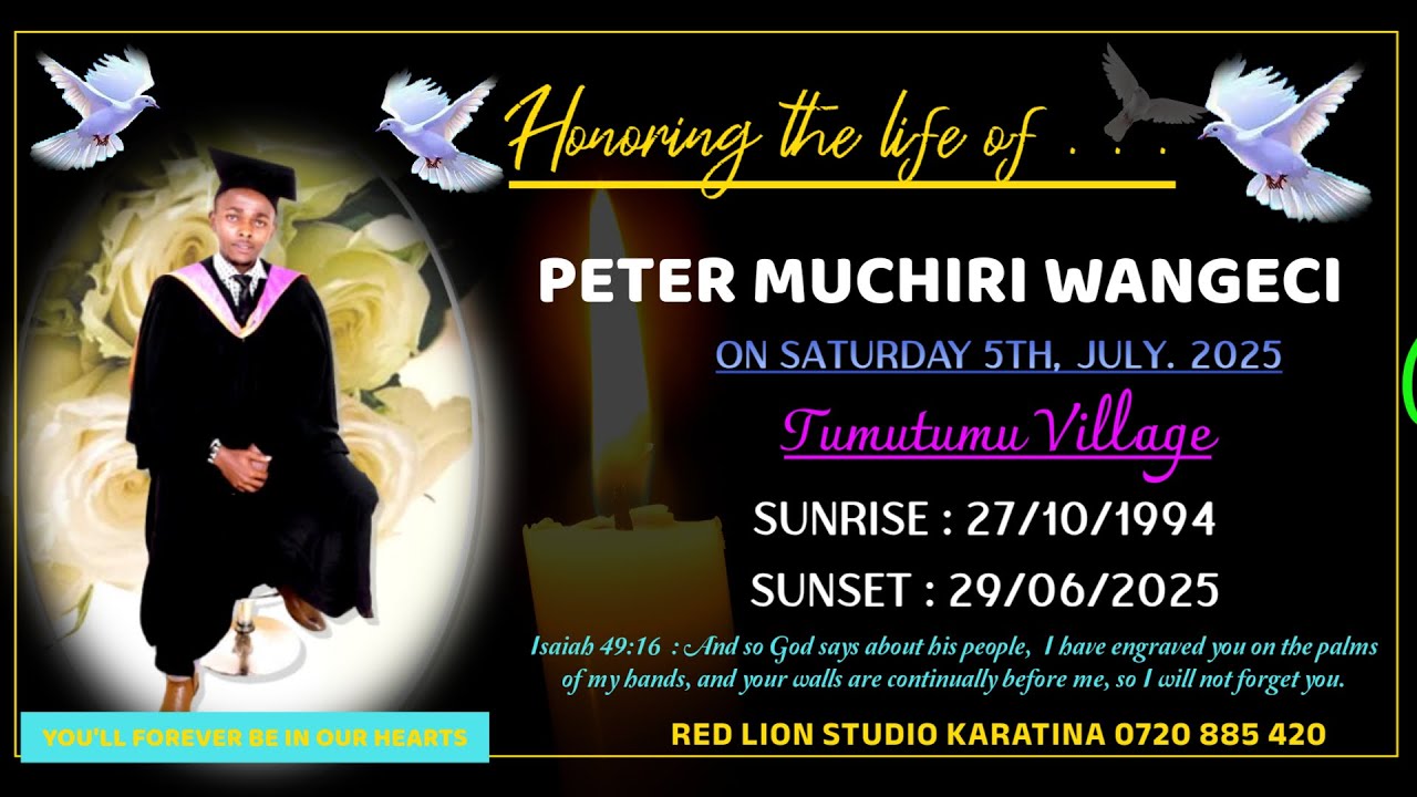 LATE PETER MUCHIRI WANGECI'S BURIAL CEREMONY - YouTube