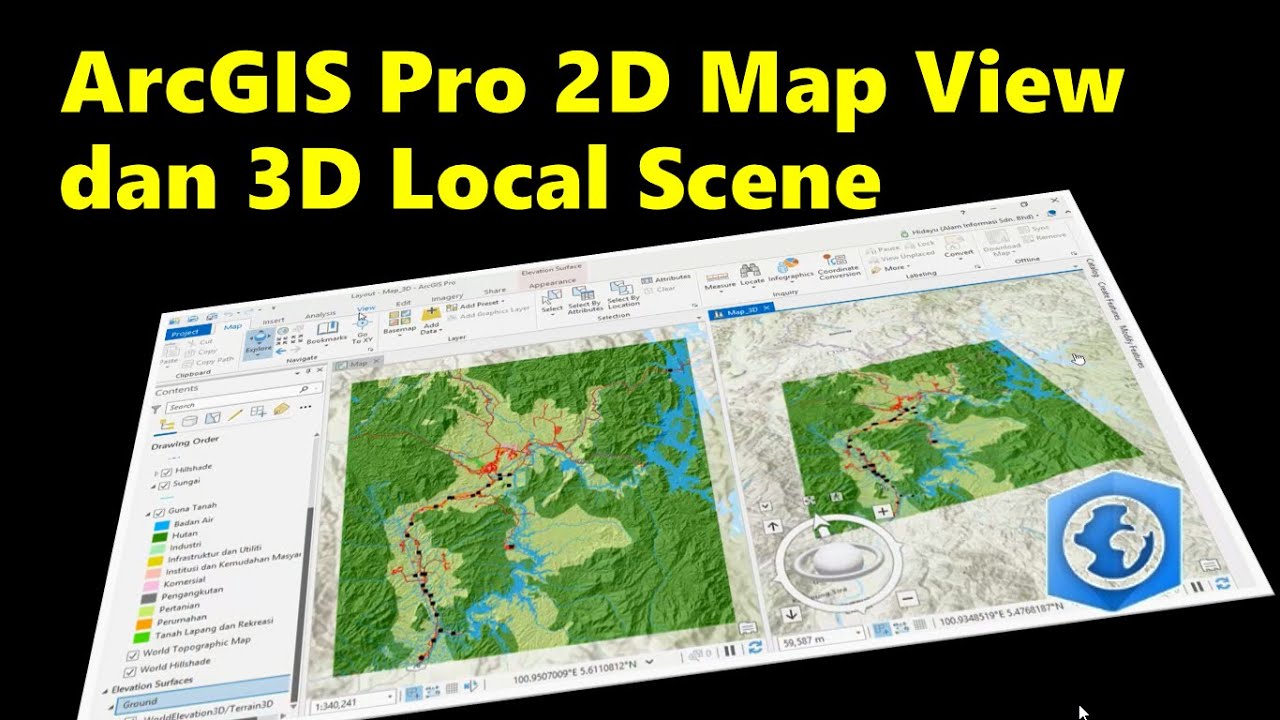 ArcGIS Pro | Menukar Map View Kepada 3D Scene - YouTube