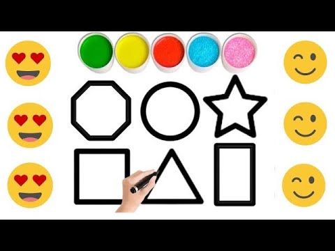 drawing for kids & toddlers | how to draw star shapes | colour for kids ...