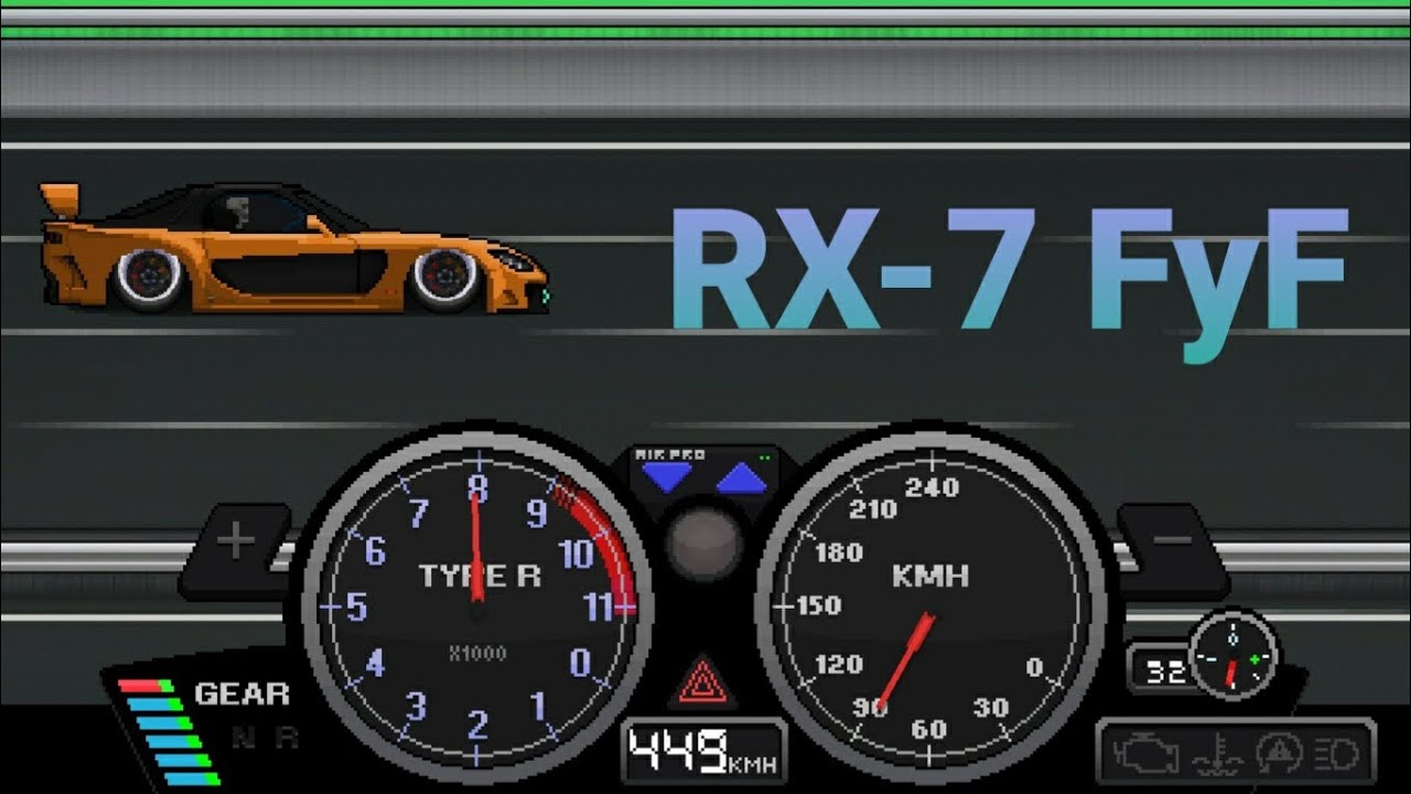 RX-7 FyF pixel car racing - YouTube