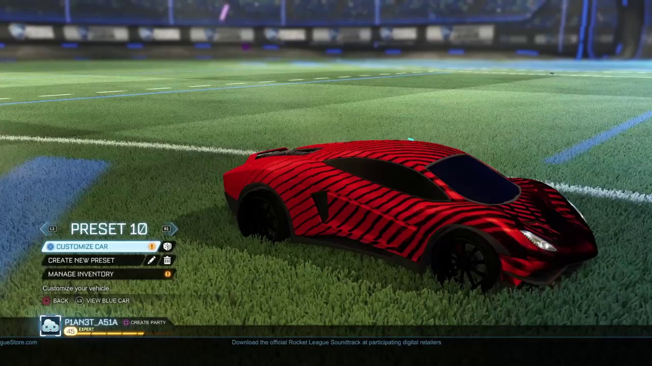 Rocket League® 20XX Black Market Decal on Endo with Black Dieci Wheels ...