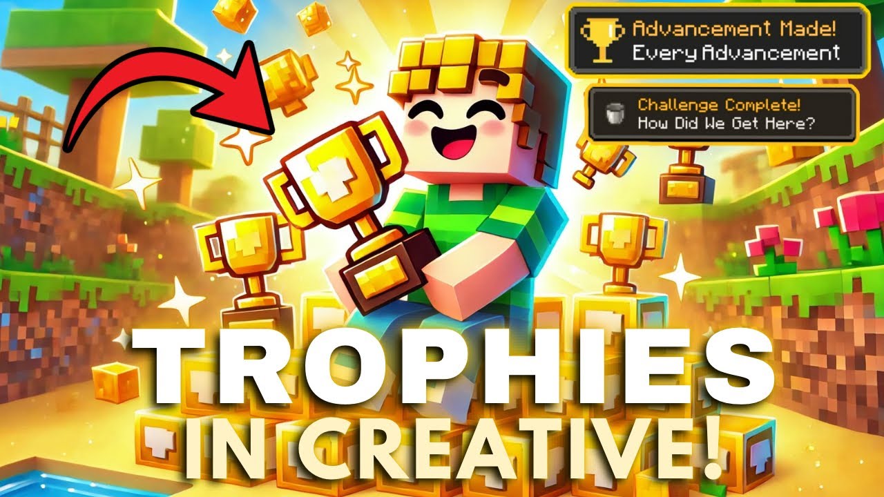 Minecraft Trophy Glitch! Unlock All Achievements in Creative Mode (Easy ...