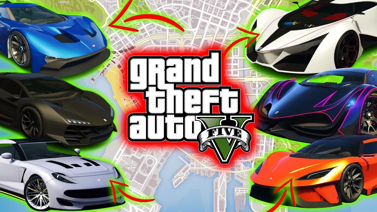 GTA V - All New Story Mode Rare Super Sports Cars Locations 2024 (XBOX ...