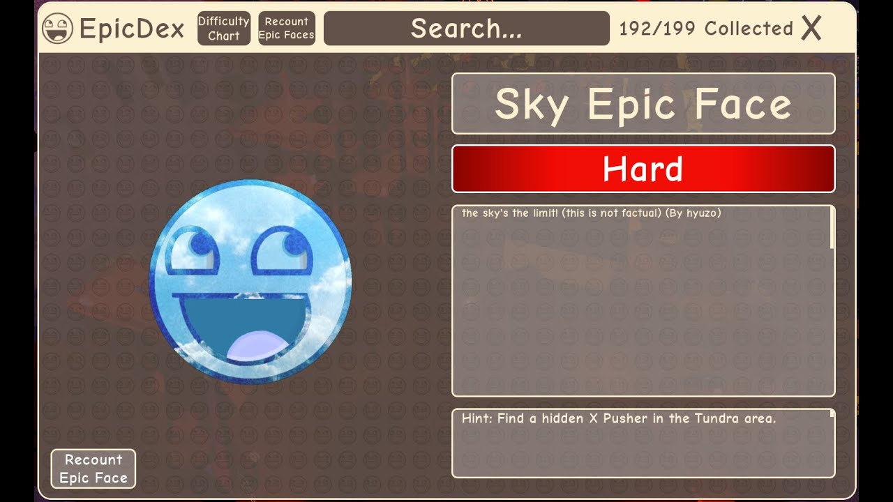 How to get Sky Epic Face in Find the Epic Faces - YouTube