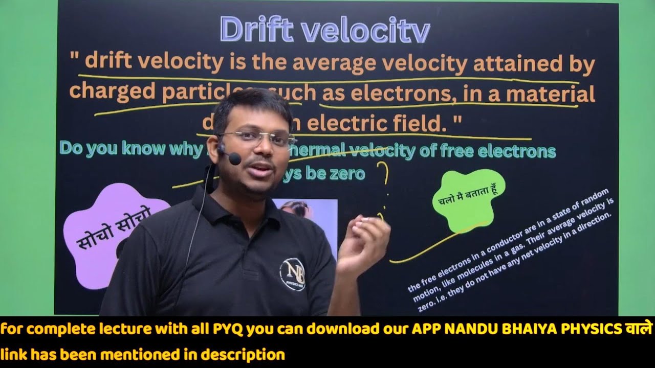 Factors on which drift velocity depends || Conceptual questions of ...