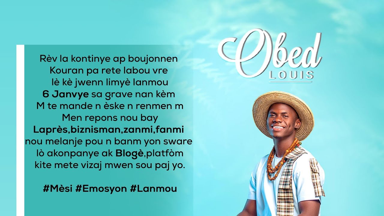 OBED LOUIS LIVE PERFORMANCE - YouTube