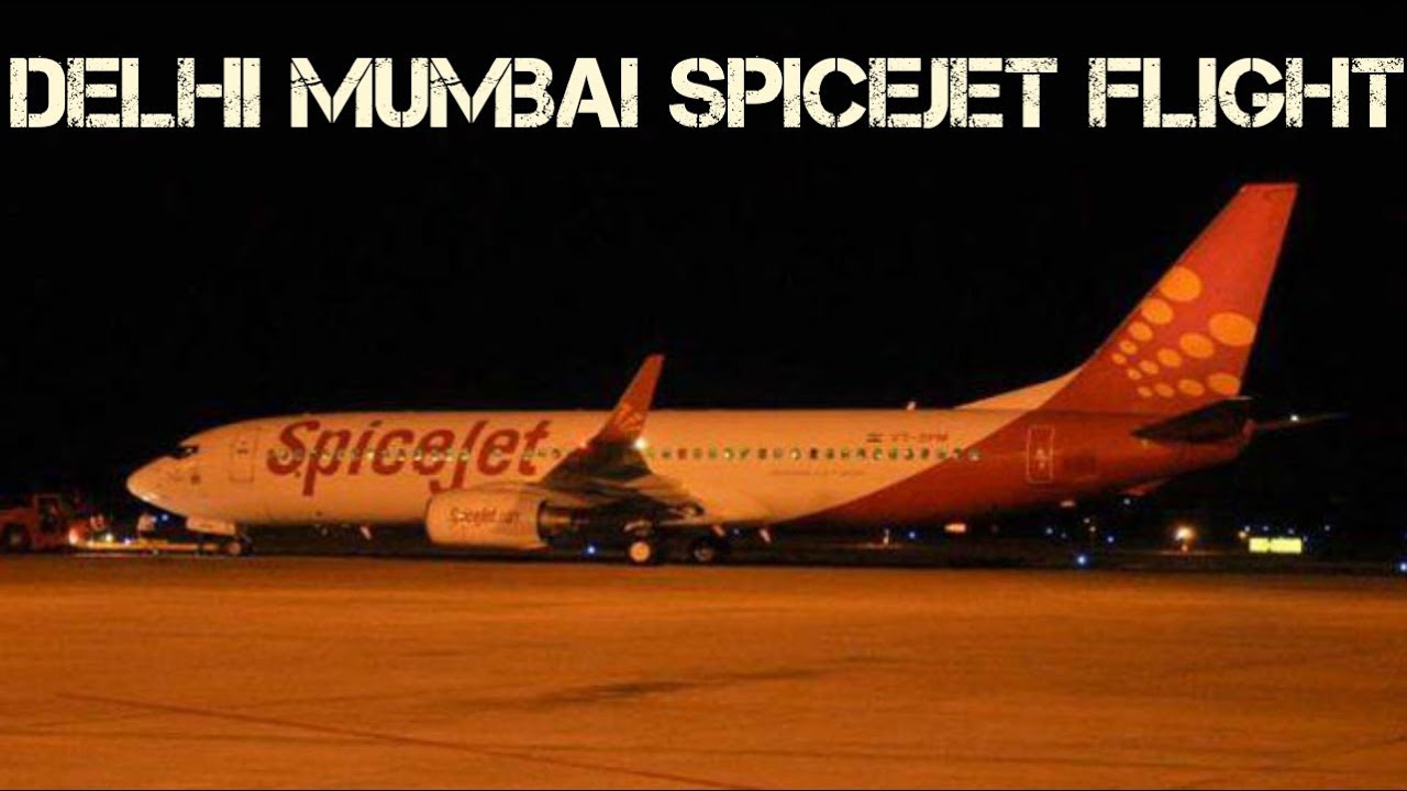 Delhi to Mumbai Spicejet Flight at night - YouTube
