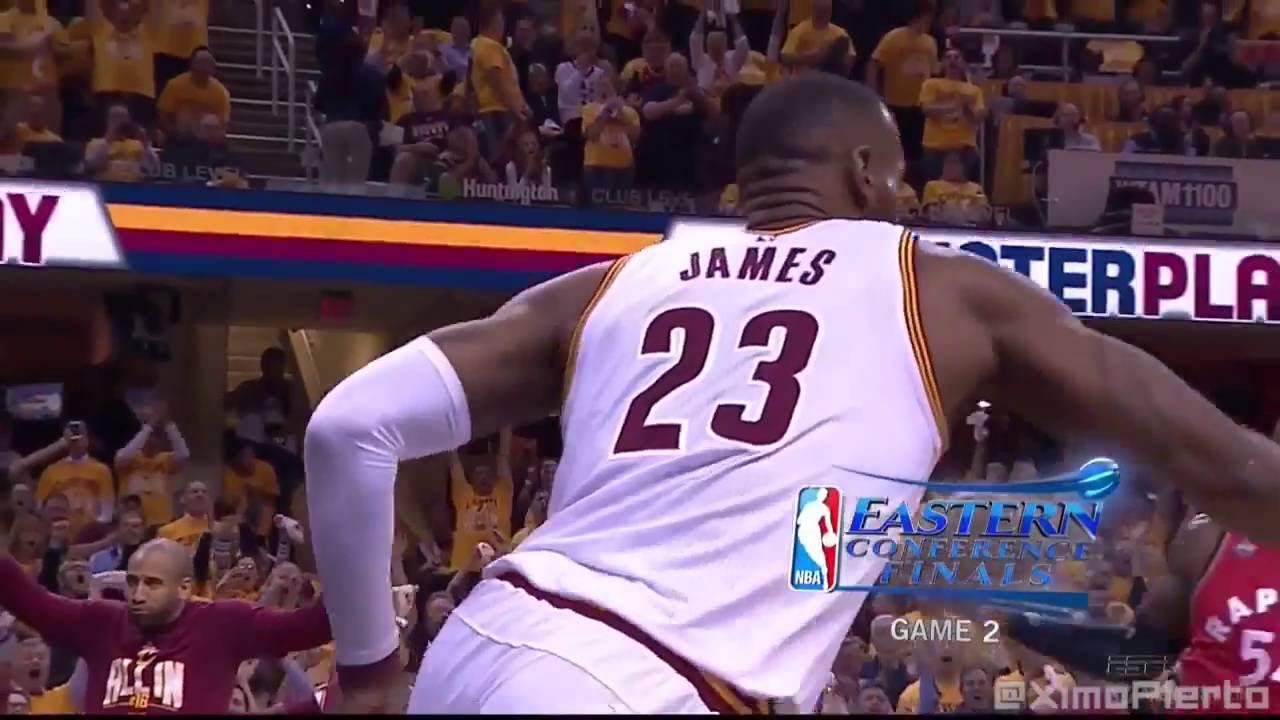 LeBron James Sick Reverse Dunk Raptors in Game 2! - YouTube