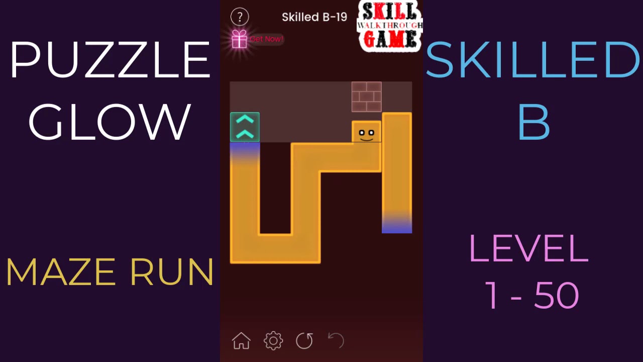 Puzzle Glow | Maze Run | Skilled B Level 1- 50 | Walkthrough - YouTube