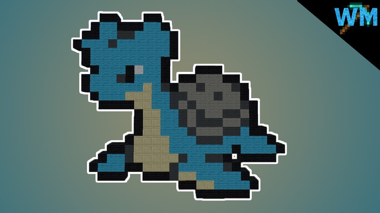 Minecraft Pixel Art - Lapras Mini Sprite - YouTube
