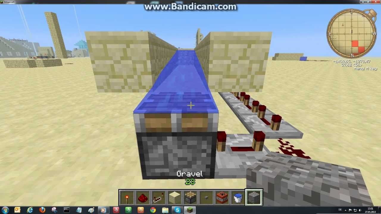 Minecraft Redstone Tutorial #010: Sand-Kanone - YouTube