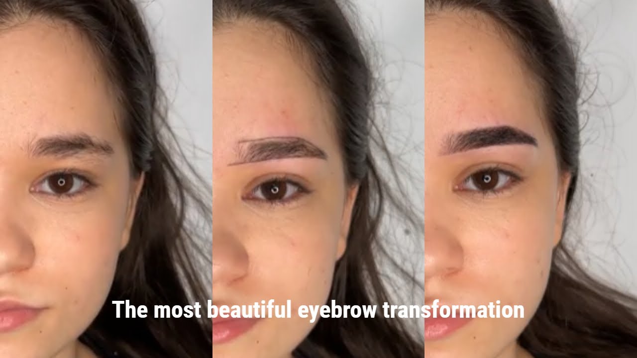 The most beautiful eyebrow transformation! - YouTube