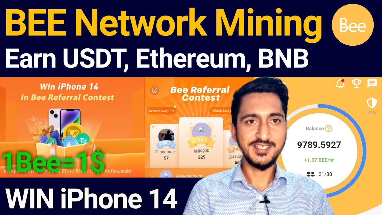 Bee Network Mining Earn Free USD and Win IPhone 14 | Bee Coin Price =1 ...