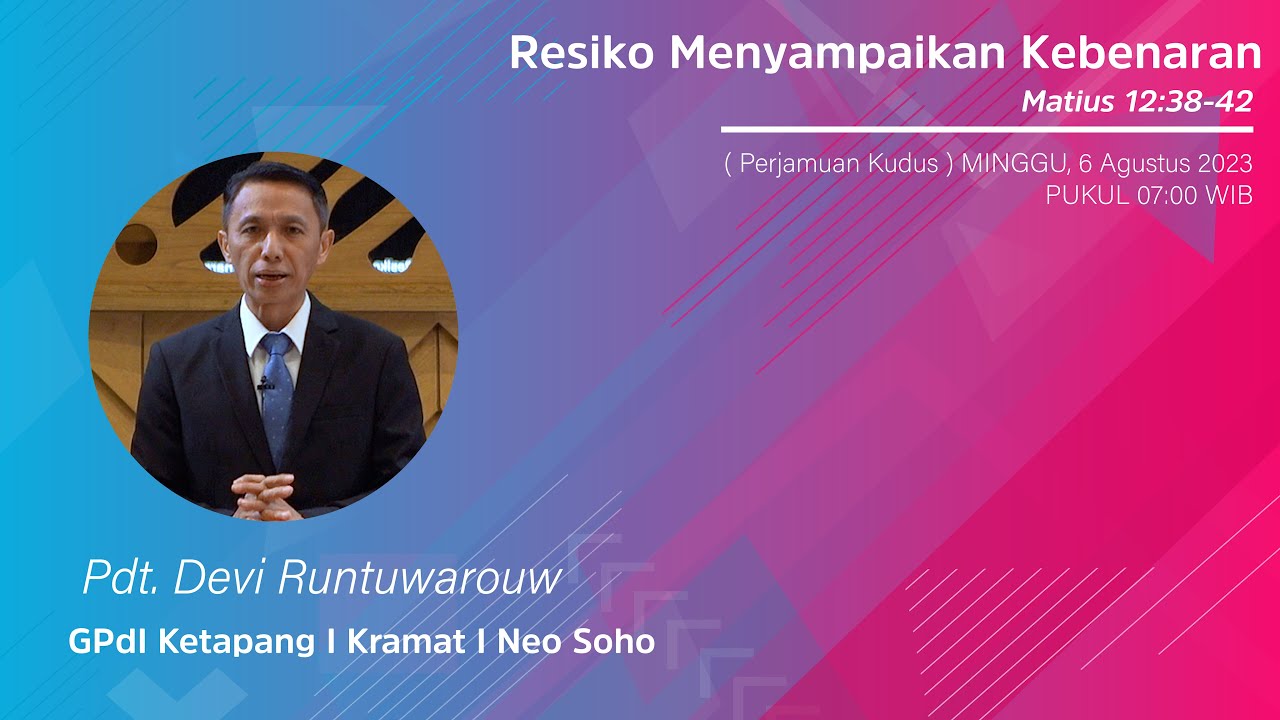 Ibadah Online Gereja Pantekosta di Indonesia - 6 Agustus 2023 || GPdI ...