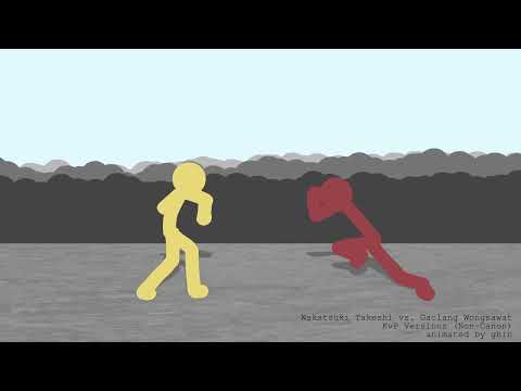 Wakatsuki Takeshi vs. Gaolang Wongsawat as stick figures
