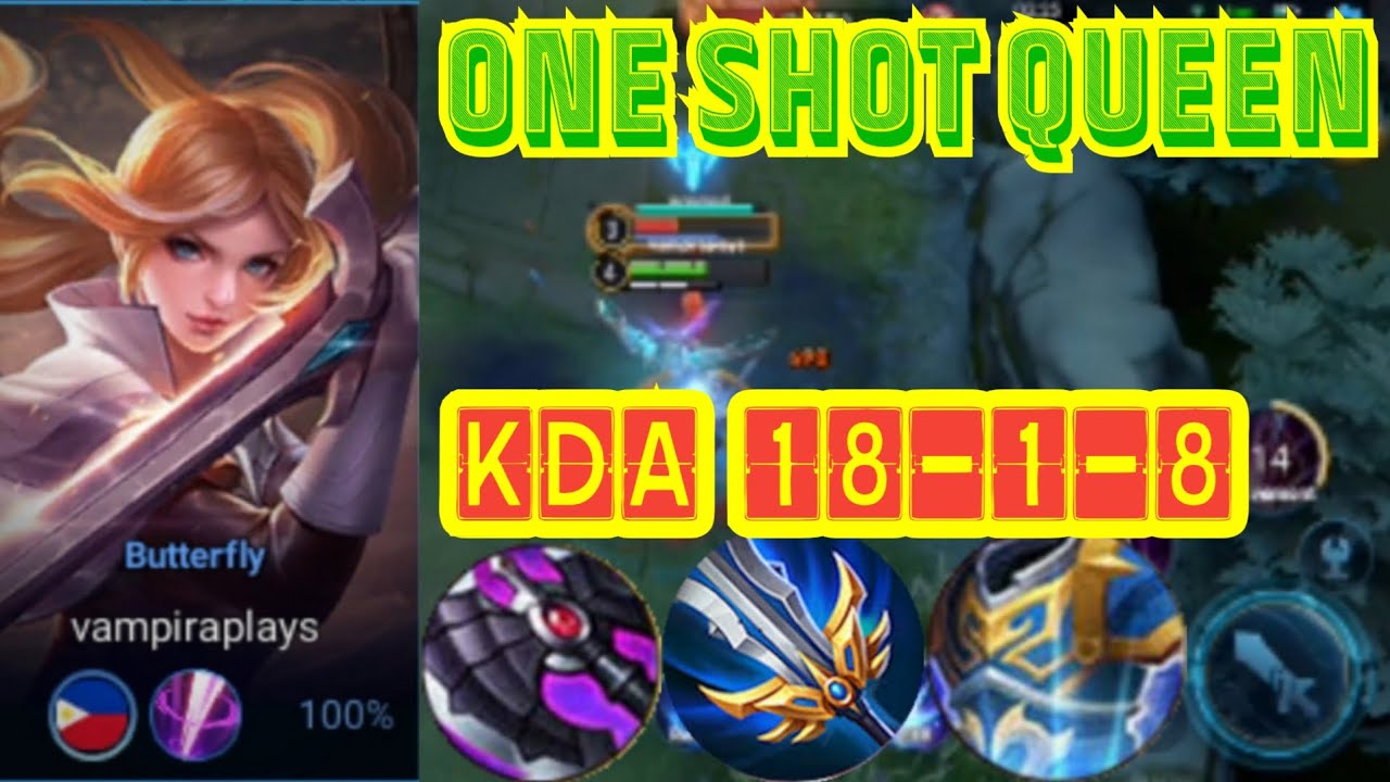 BUTTERFLY THE ONE SHOT QUEEN BEST JUNGLE ITEM 2025 KDA 18-1-8 (SABER ...