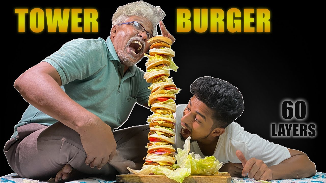 We made A Biggest TOWER BURGER! - YouTube