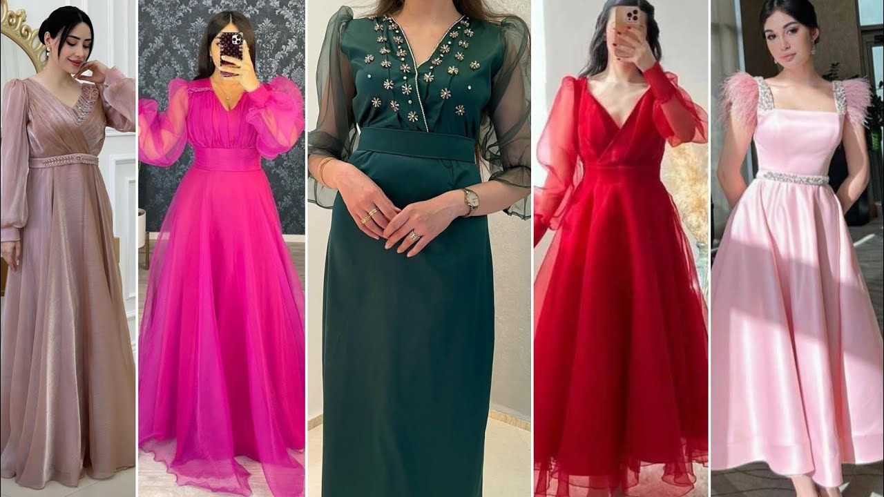 Puff Sleeve Designs With Long Maxi/ Long Frock Designs/ Organza maxi ...