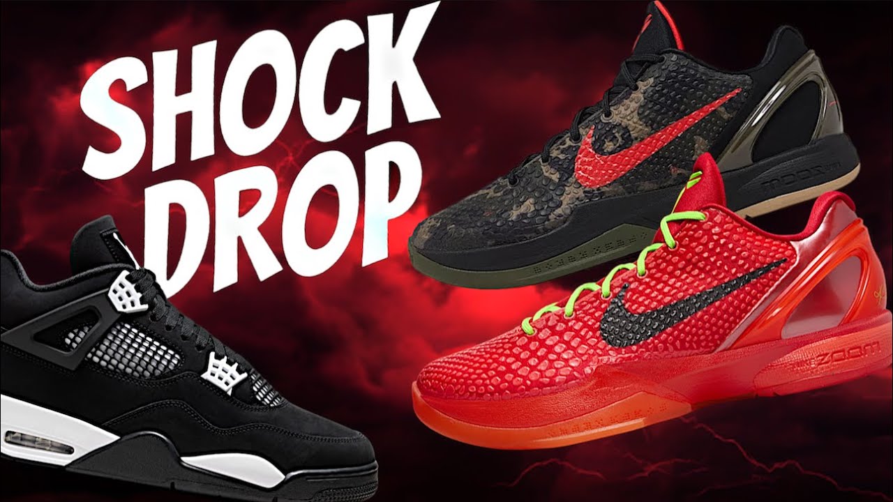 SHOCK DROP KOBE DAY, WHITE THUNDER JORDAN 4 & STOCK NUMBERS! - YouTube