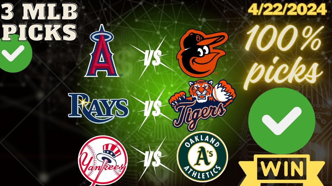 3 MLB Picks Today 95% Win Today/4/21/24 | MLB Predictions Today,Yankees ...
