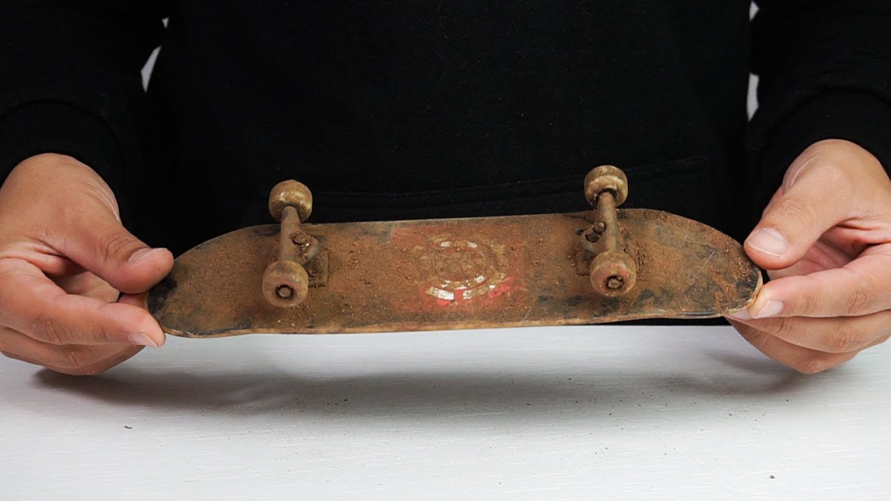 ABANDONED HANDBOARD RESTORATION - DIY WOODEN DECK (SATISFYING) - YouTube
