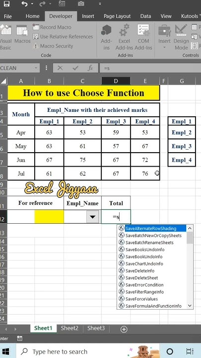 Mastering Excel's CHOOSE Function | "Excel CHOOSE फंक्शन को समझें - YouTube