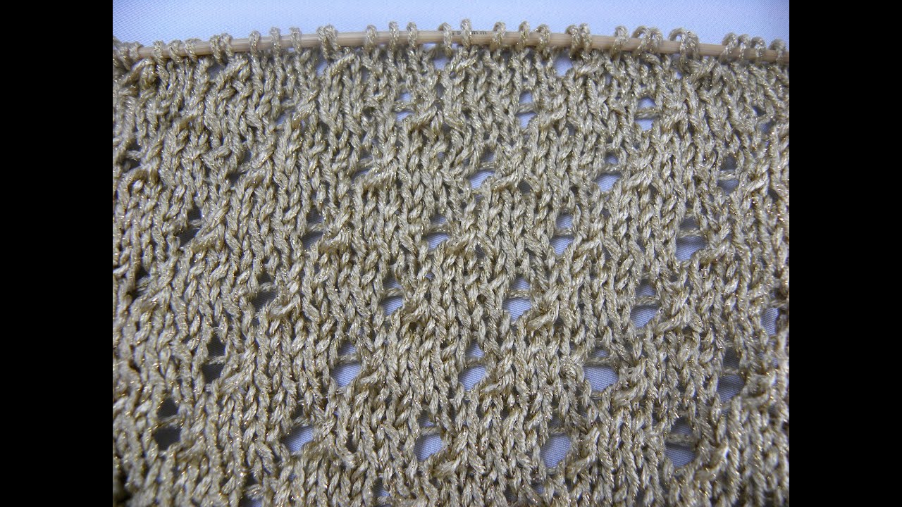 Stricken - Ajourmuster einfach - in Reihen - YouTube