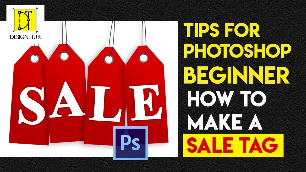 How to make a sale tag simple tutorial photoshop for a beginner - YouTube