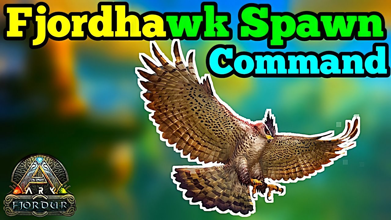 ARK Fjordur New Dinos Spawn Commands : Fjordhawk - YouTube