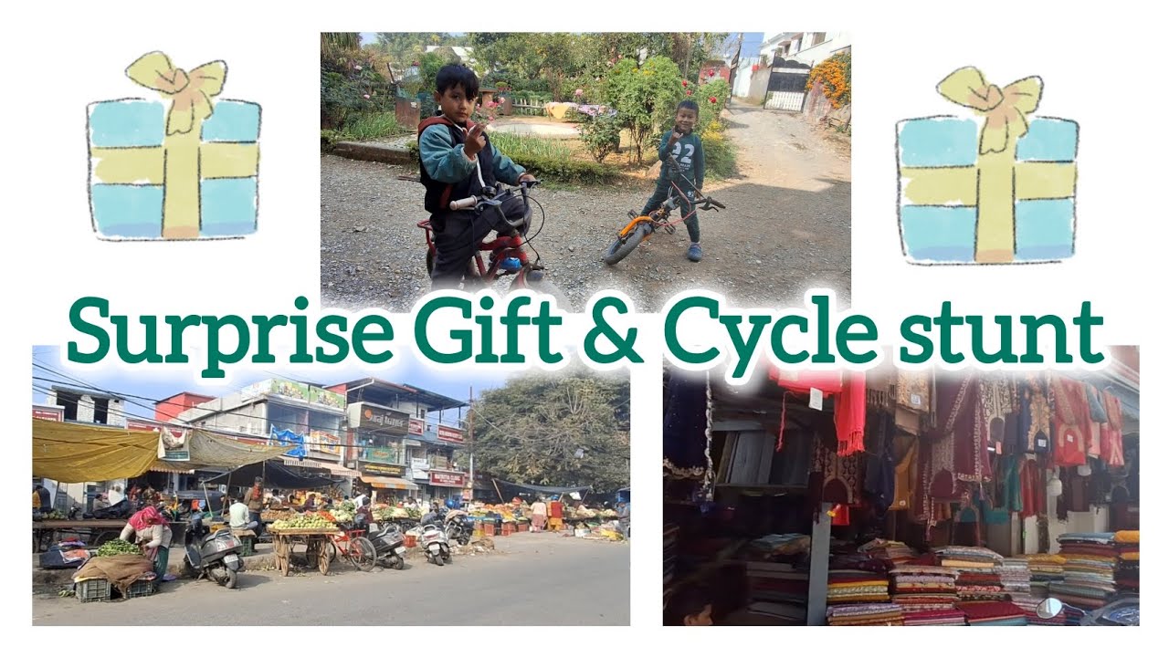 TODAY I BOUGHT SURPRISE GIFT 🎁 FOR SOMEONE || MY KIDS CYCLE STUNT 🚴 ...