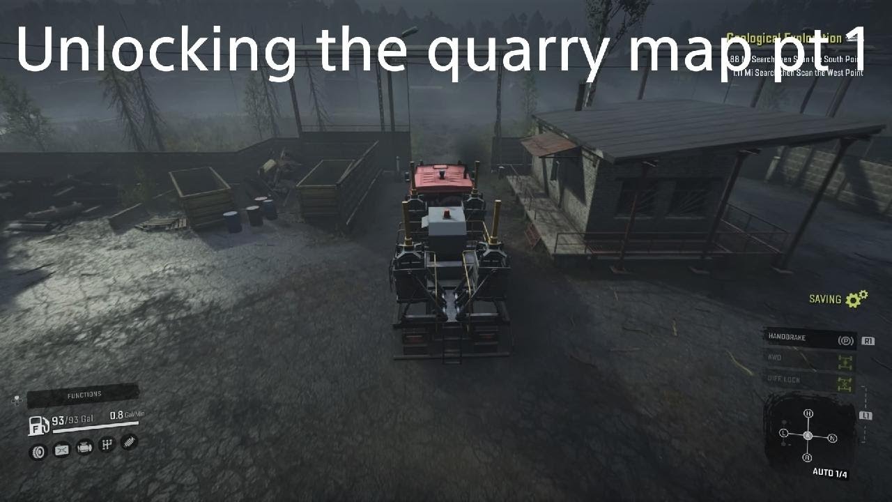 SnowRunner unlocking the quarry map pt 1 - YouTube