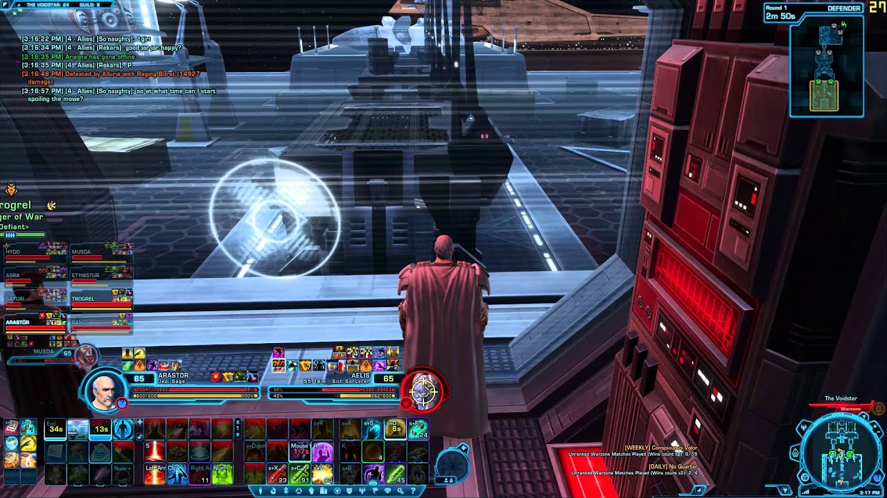 SWTOR PvP 4.0 - Telekinetics Sage - Voidstar (12/17/2015) - YouTube