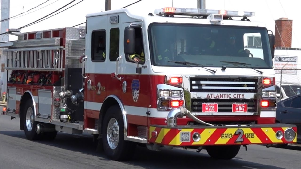Atlantic City Fire Department Brand New Engine 2 Responding 6/18/23 (2 ...
